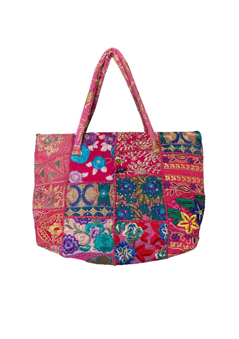 Manya - Rani Pink and Gold – Banjara Bags